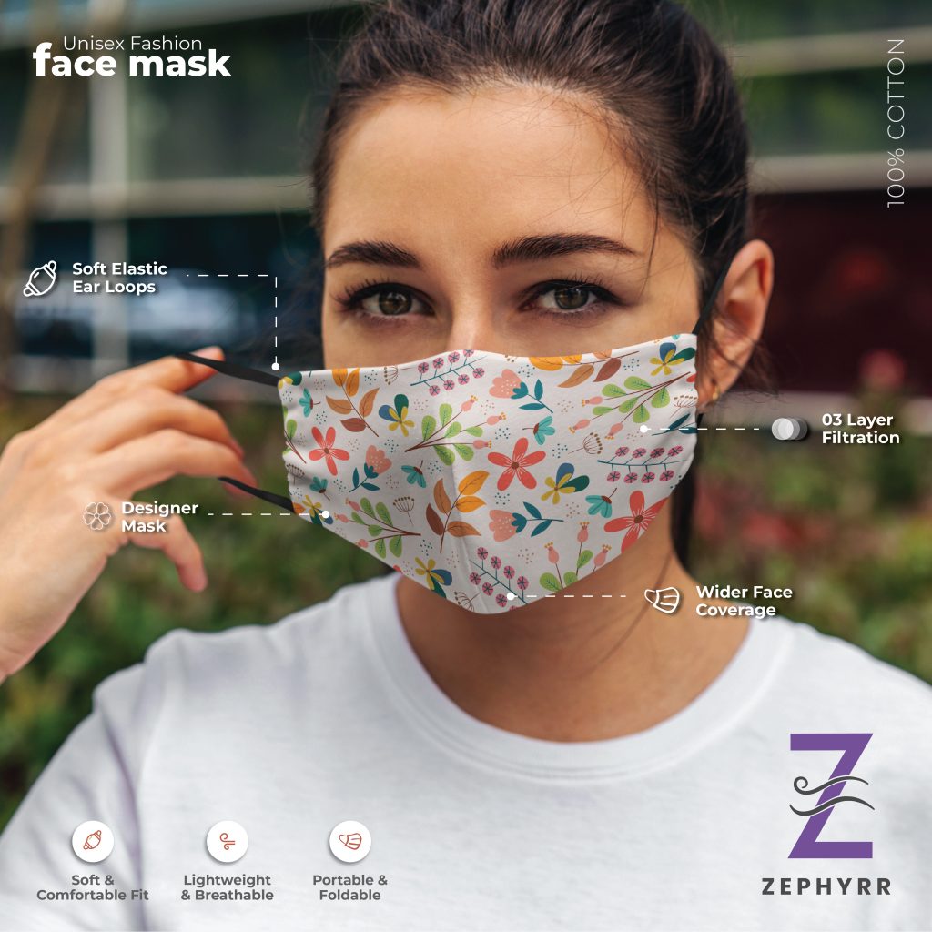 ZEPHYRR UNISEX FASHION MASK (Pack of 3) | Volta Fashions